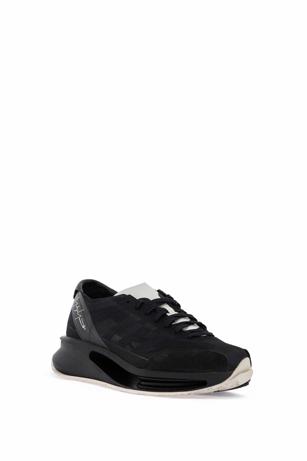 Y-3 s-gendo run black fabric and leather running sneakers Black Y-3