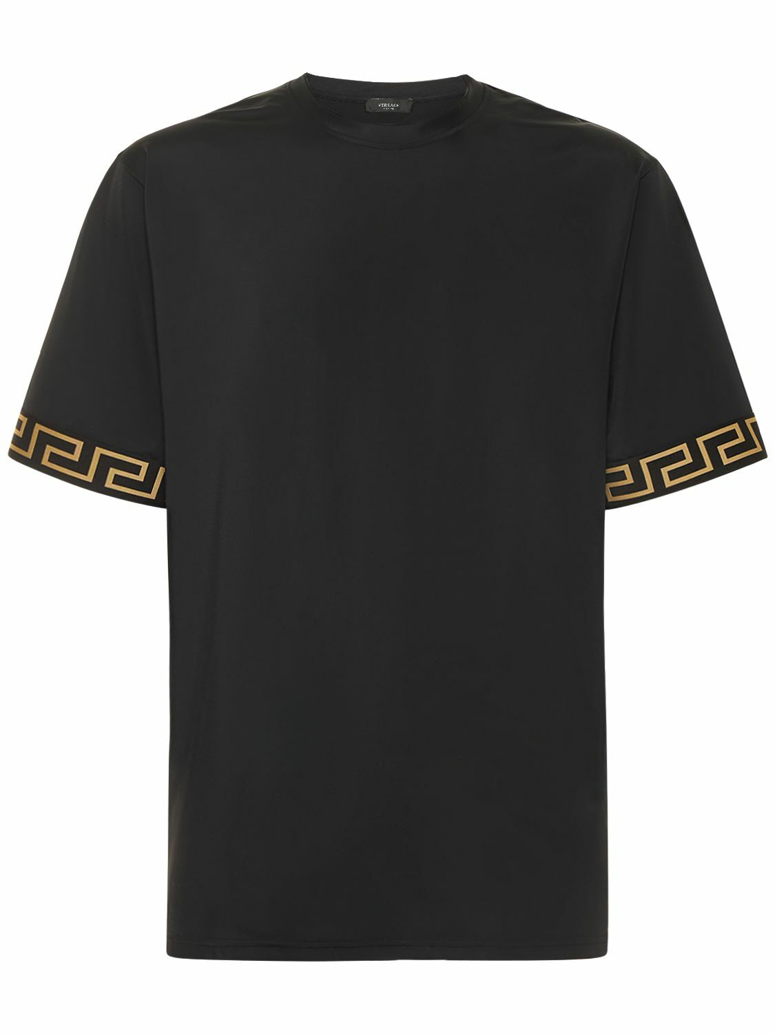 VERSACE Greca & Logo Stretch Tech T-shirt Versace