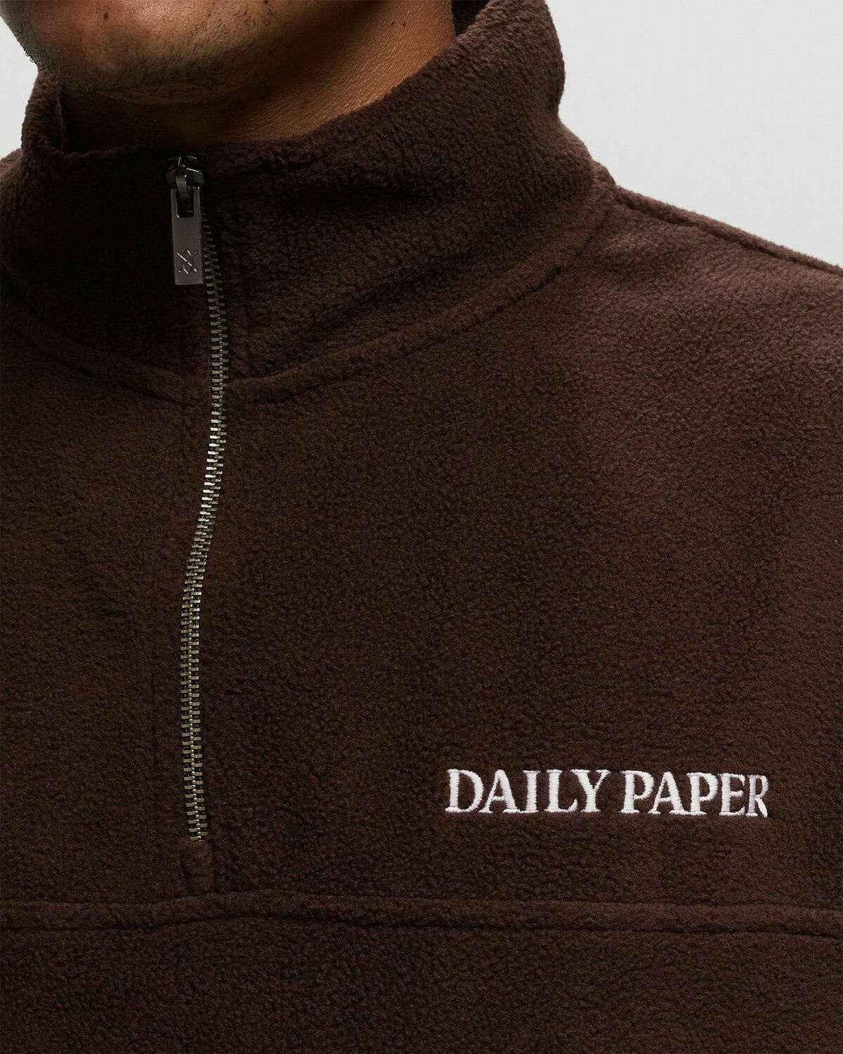 Daily Paper Ramat Sweater Brown Half Zips Daily Paper