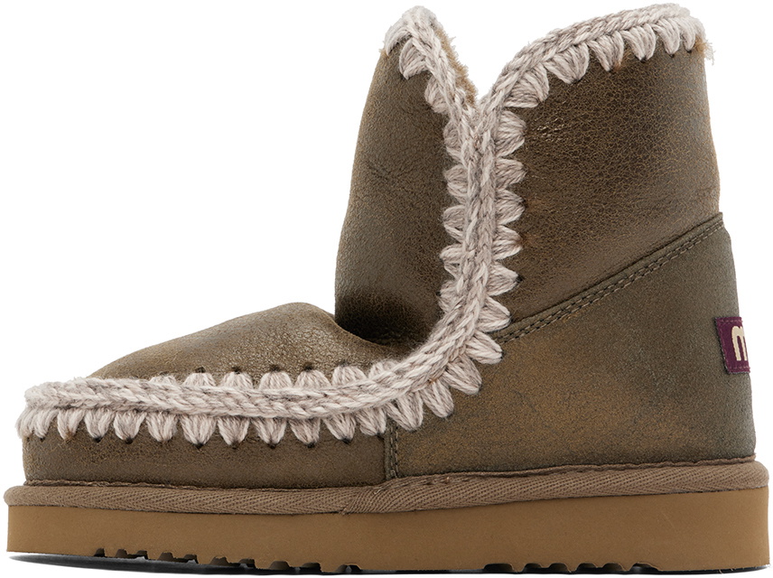 Mou Khaki Suede Boots Mounser