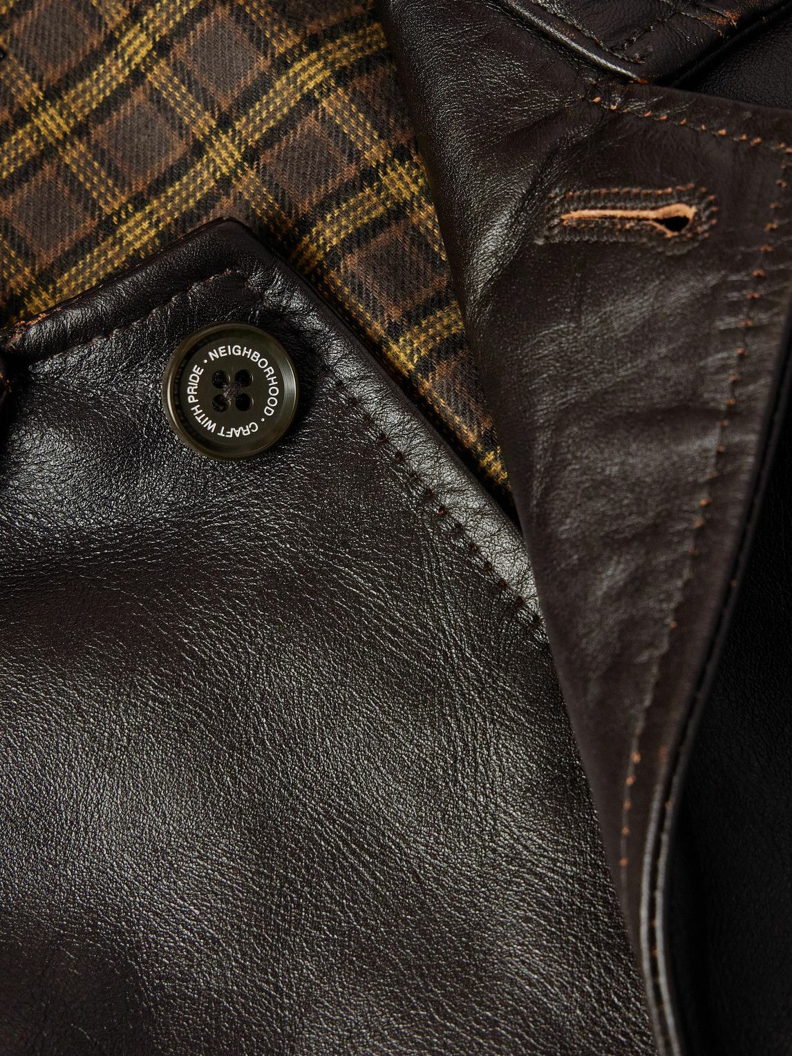 Neighborhood - Leather Jacket - Brown Neighborhood