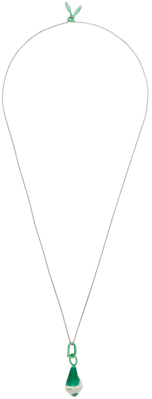 Panconesi Silver Hybrid Stone Talisman Necklace Panconesi