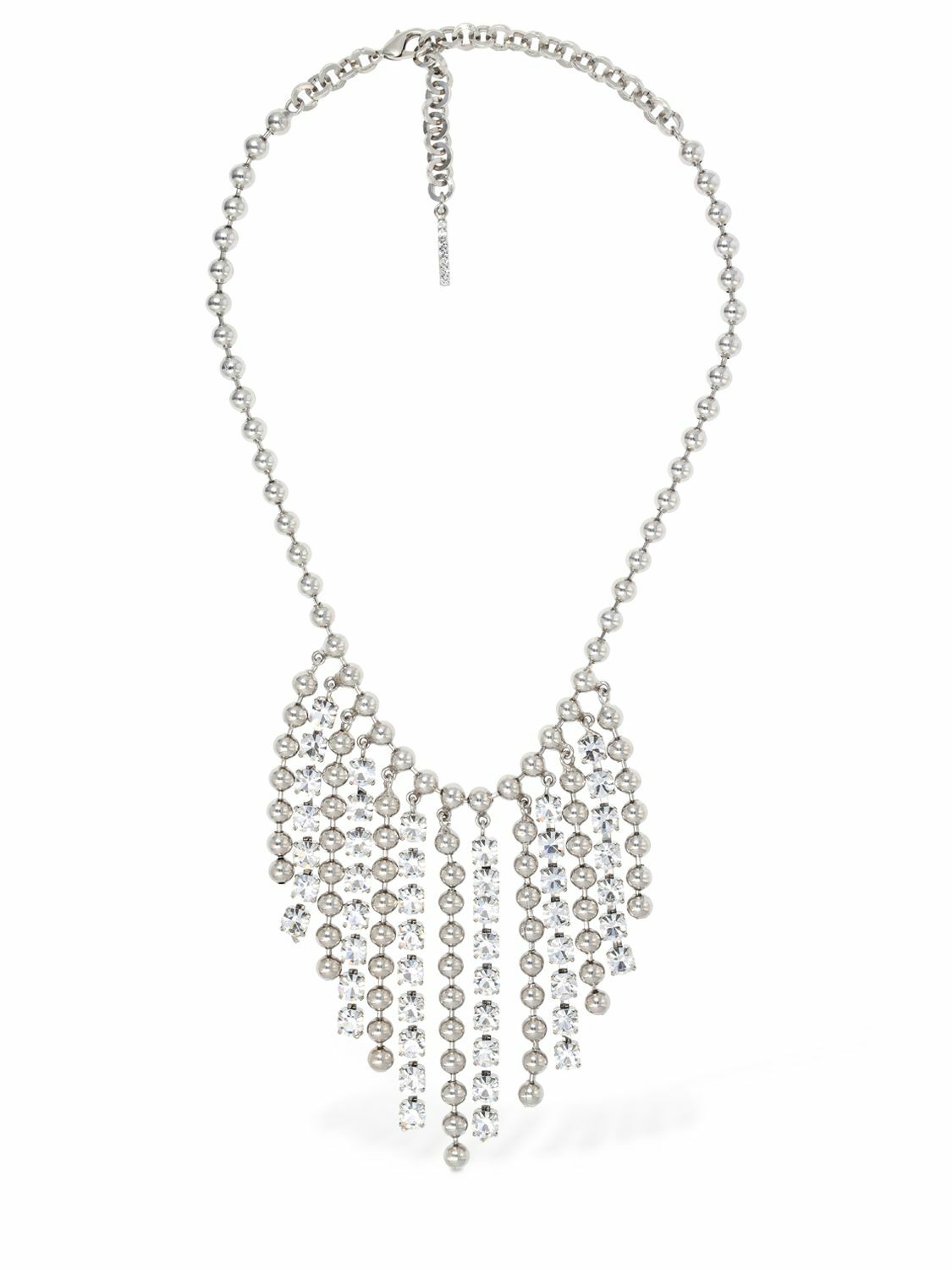 ALESSANDRA RICH - Crystal & Chain Fringe Necklace Alessandra Rich