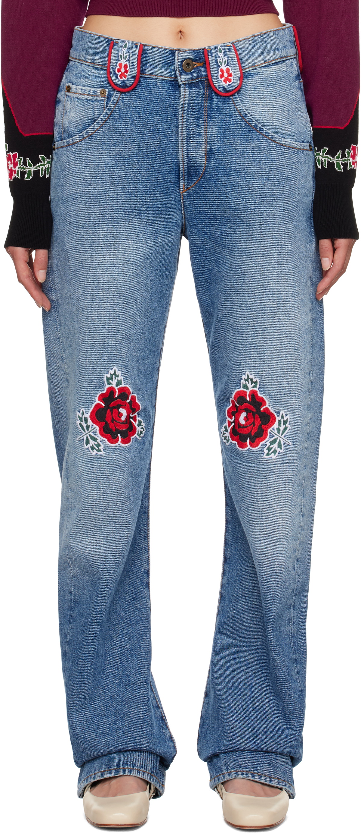 Molly Goddard Blue Cora Jeans Molly Goddard