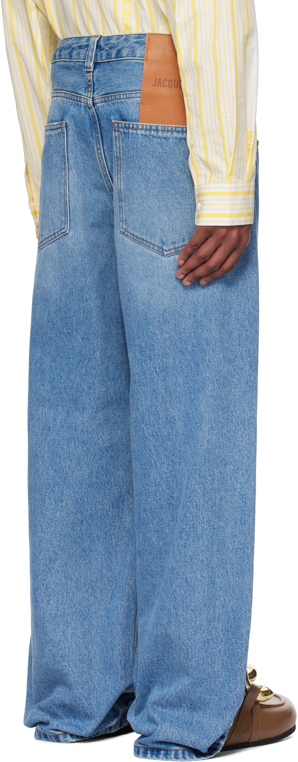 JACQUEMUS Blue 'The wide de-Nîmes' Jeans Jacquemus