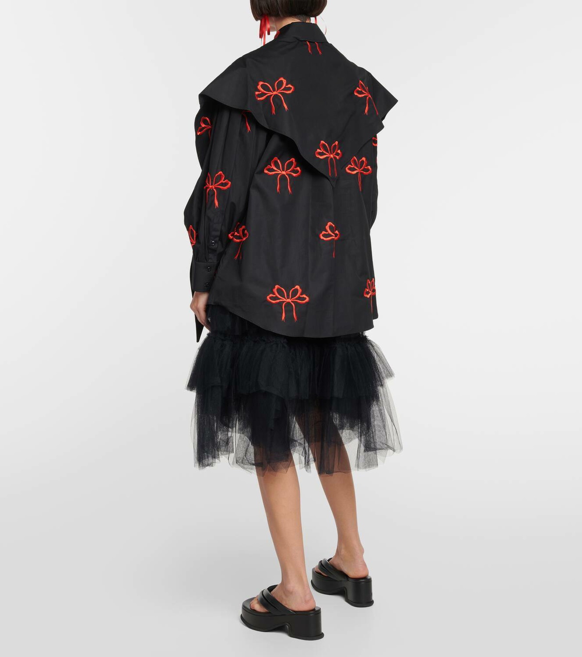 Simone Rocha Embroidered cotton shirt Simone Rocha