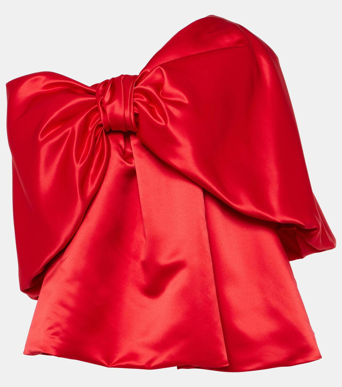 Simone Rocha Bow-detail off-shoulder satin top Simone Rocha