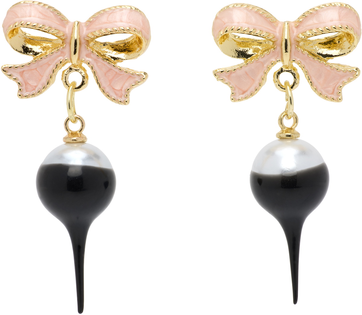 Ottolinger Gold Bow Pearl Earrings Ottolinger