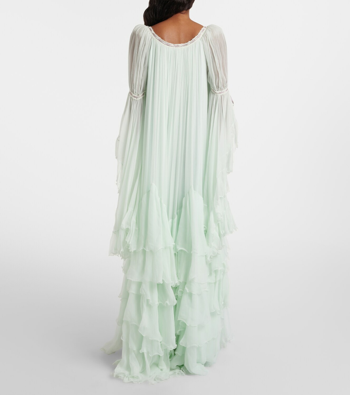 Chloé Ruffled tiered silk muslin gown Chloe