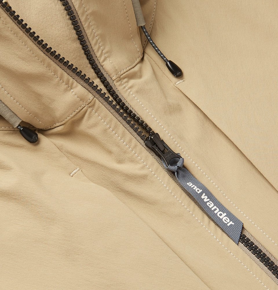 And Wander - Waterproof Nylon-Blend Shell Hooded Jacket - Beige and Wander