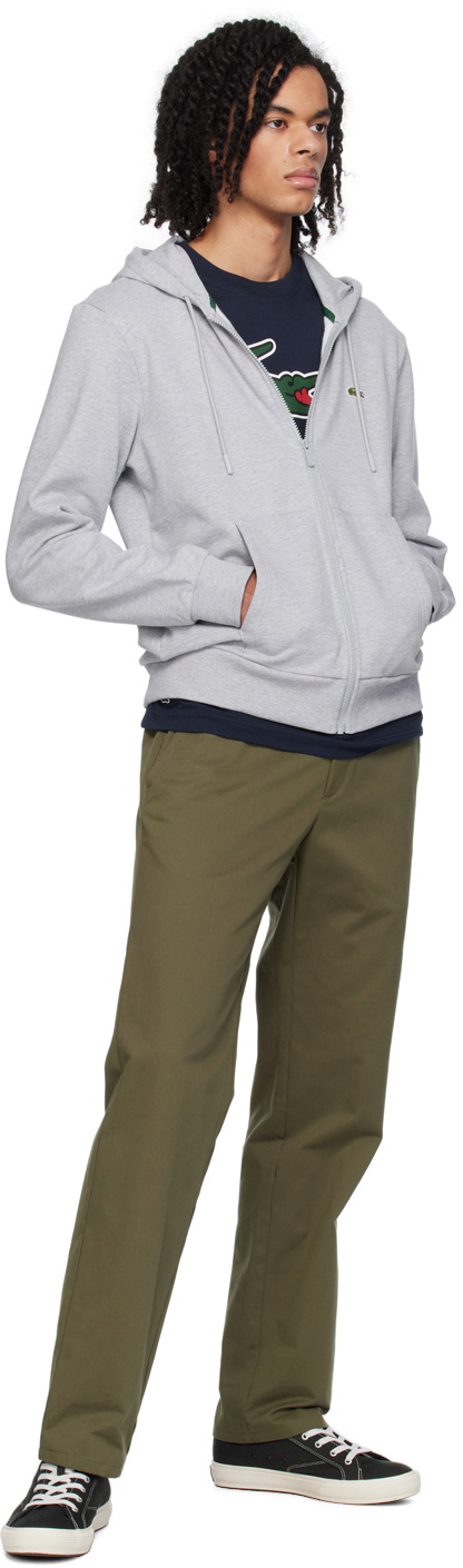 Lacoste Gray Zip-Up Hoodie Lacoste
