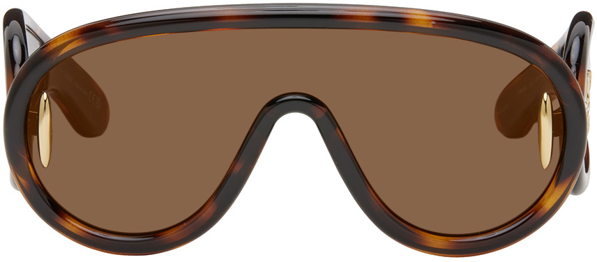 LOEWE Brown Wave Mask Sunglasses Loewe