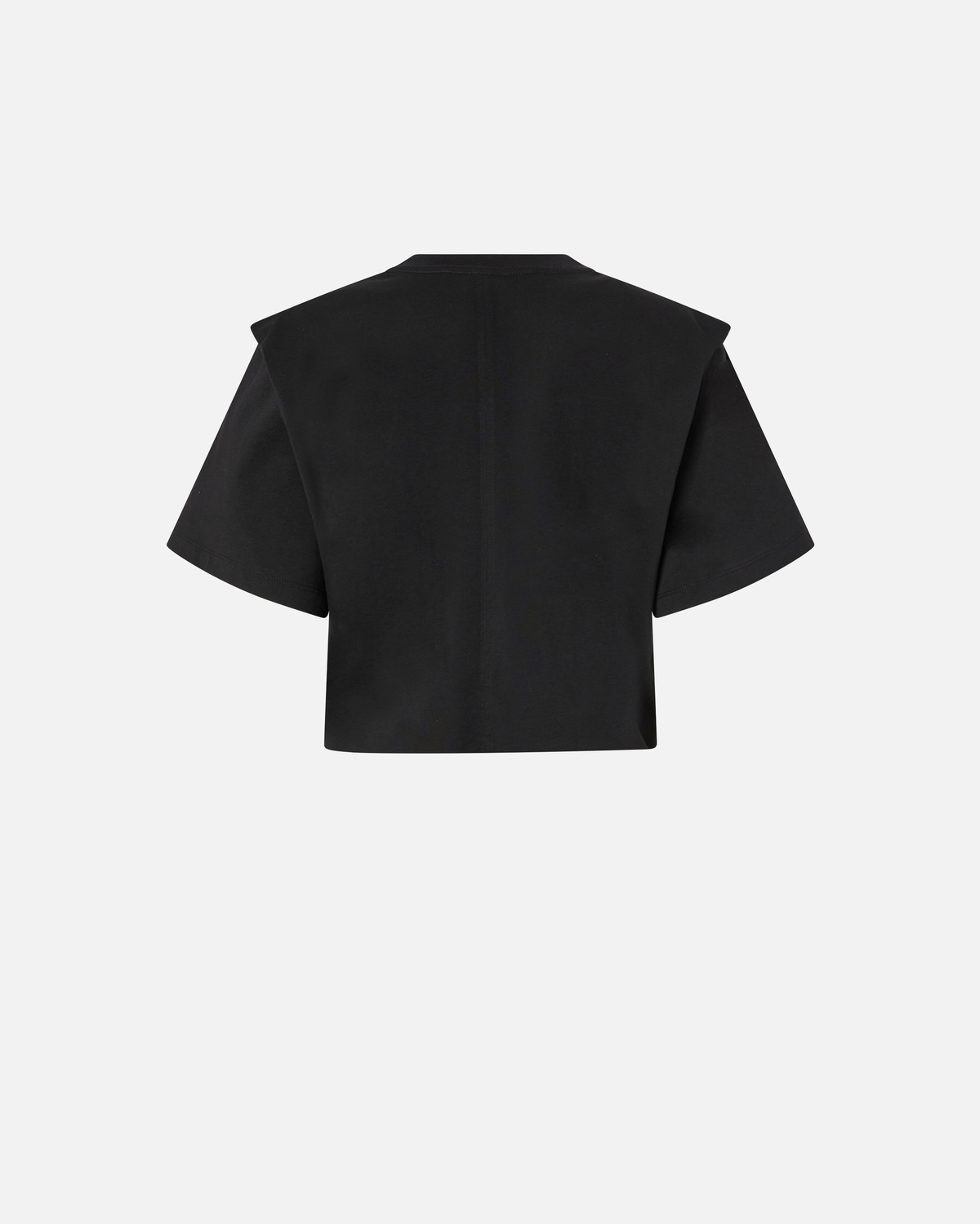 Pinko Short T Shirt With Knot In Front Limo Black Pinko
