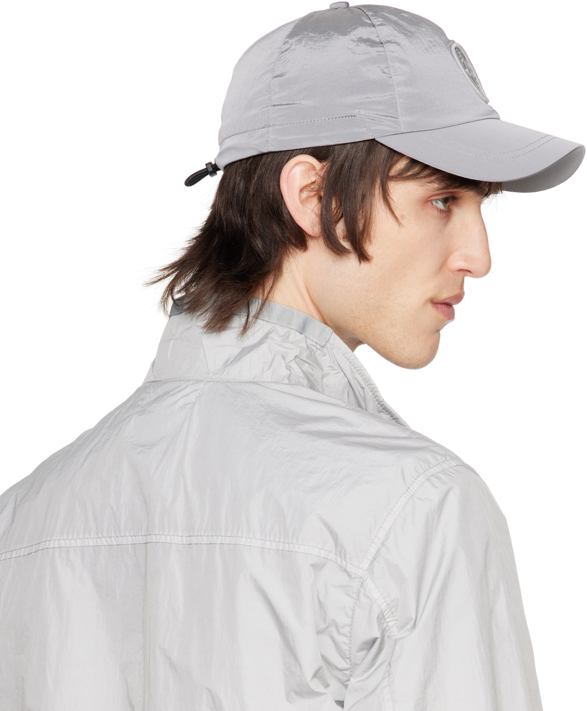 Stone Island Gray Nylon Metal ECONYL Cap Stone Island