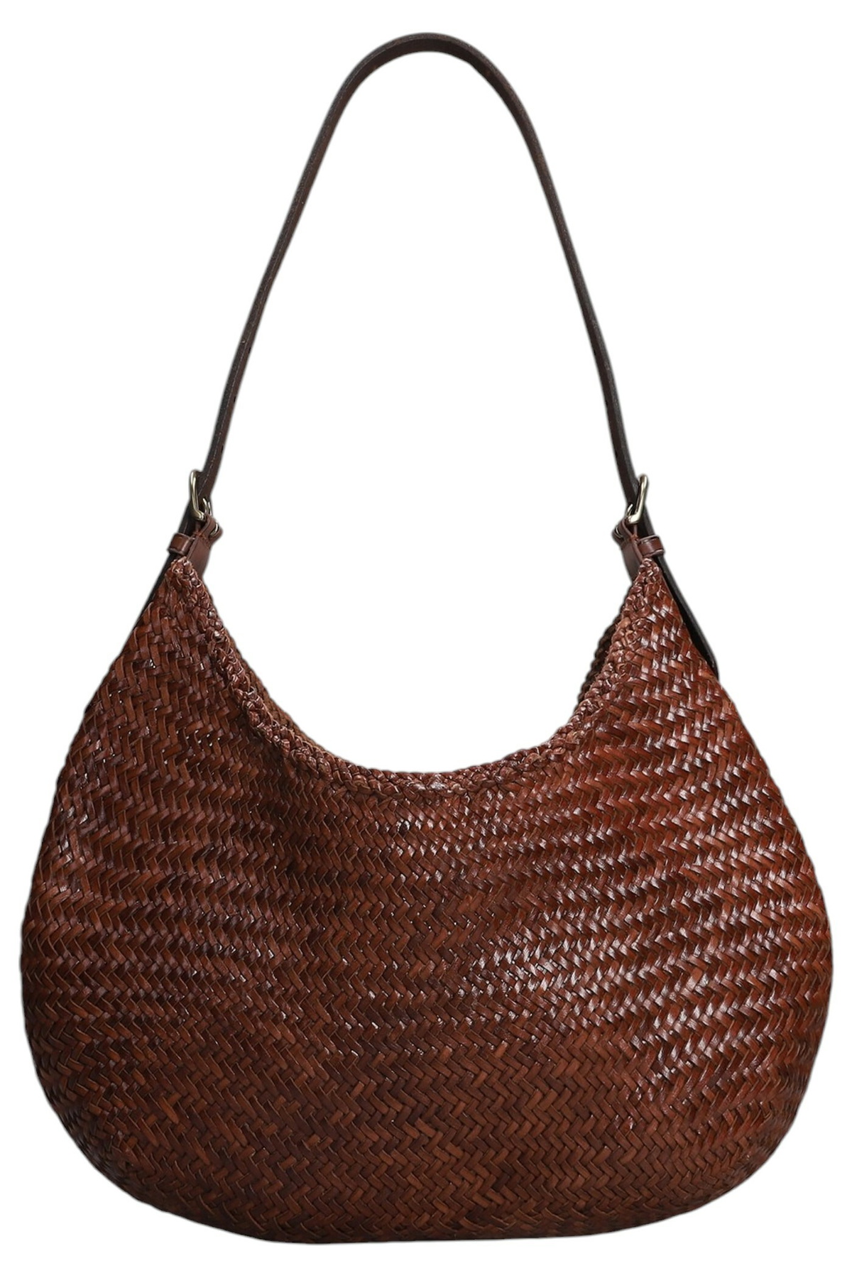 Dragon Diffusion Luna Mezza Tote In Brown Leather Dragon Diffusion
