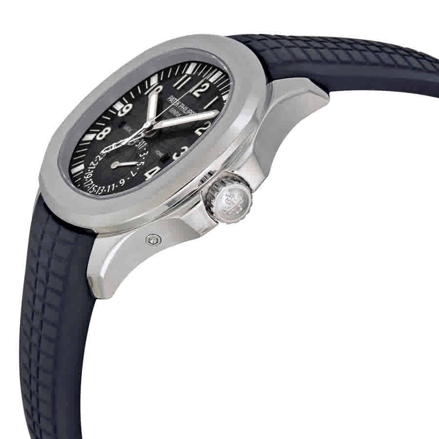 Patek Philippe Aquanaut Dual Time Black Dial Automatic Mens Watch 5164A ...