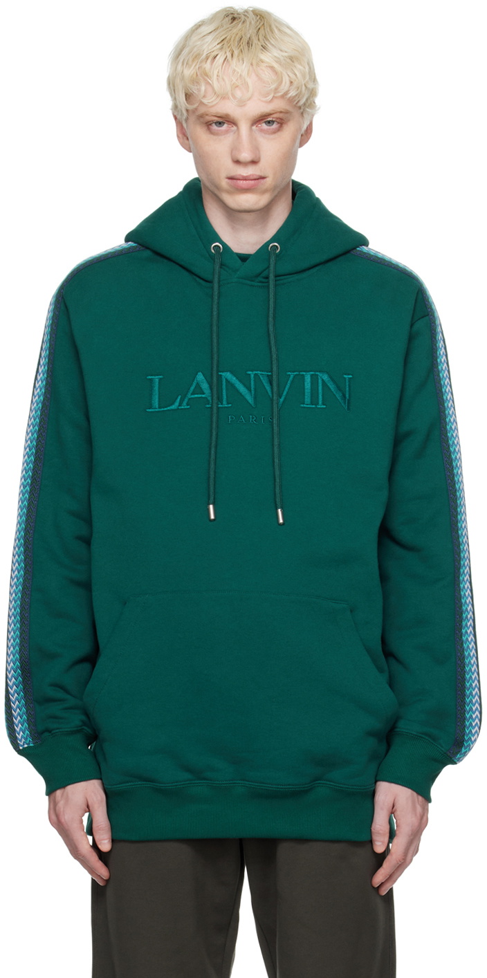 Lanvin Blue Side Curb Hoodie Lanvin