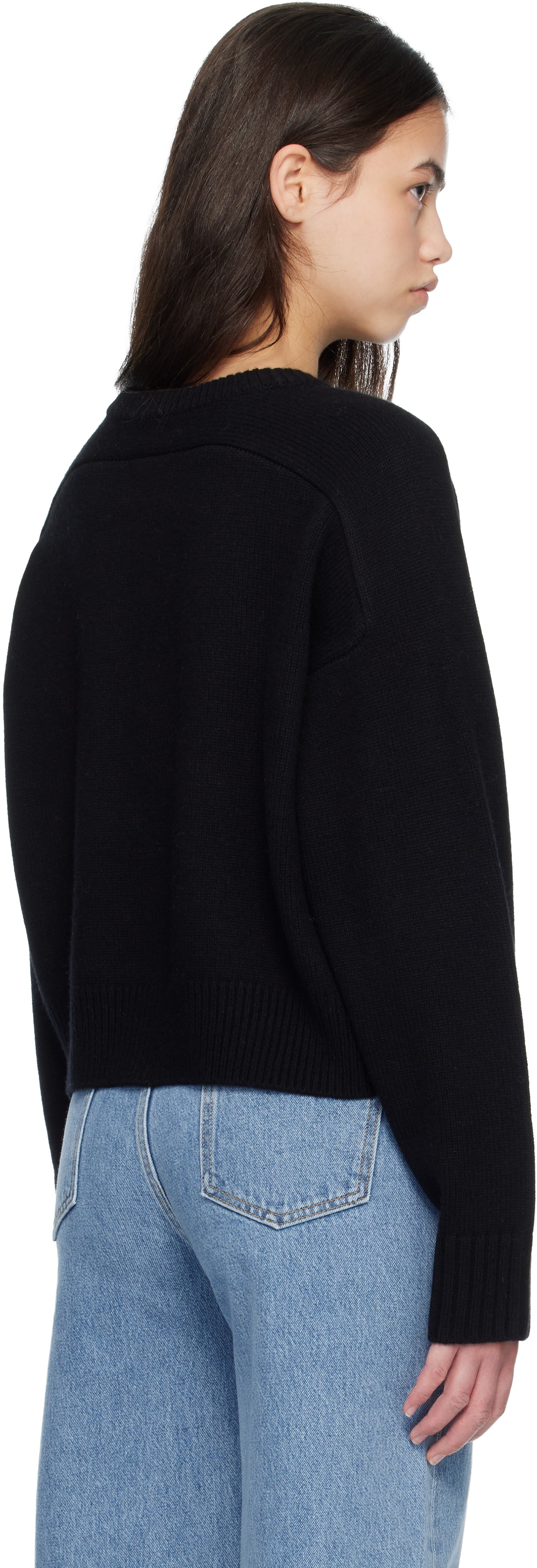 Loulou de Saison Black BRUZZI LDS Cropped Sweater Loulou Studio