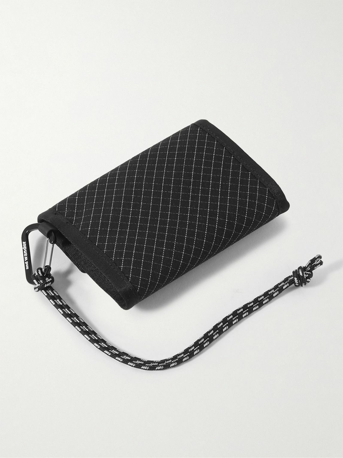 And Wander - Reflective Logo-Print Ripstop Wallet with Lanyard and Wander