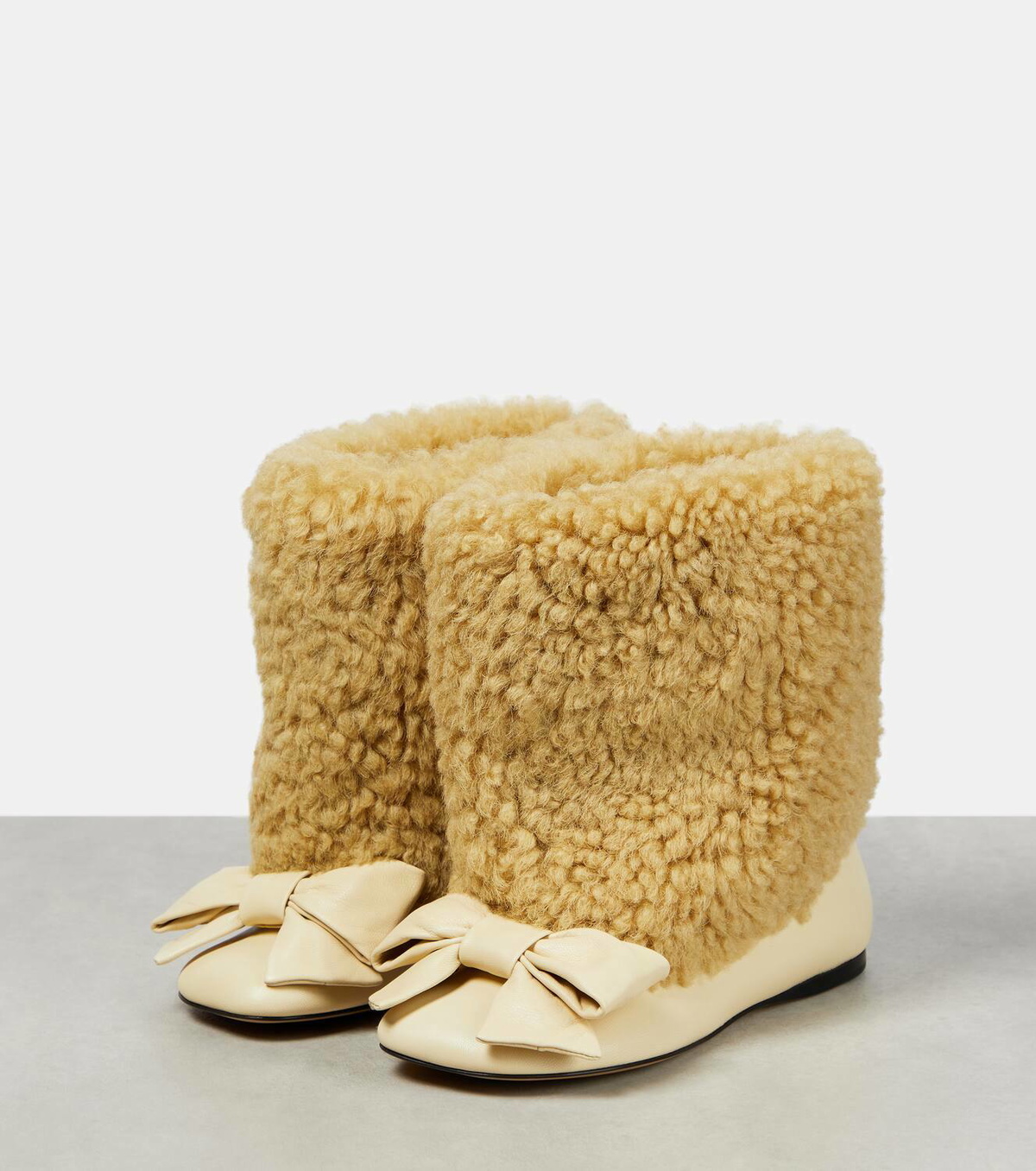 Loewe Toy shearling and leather boots Loewe
