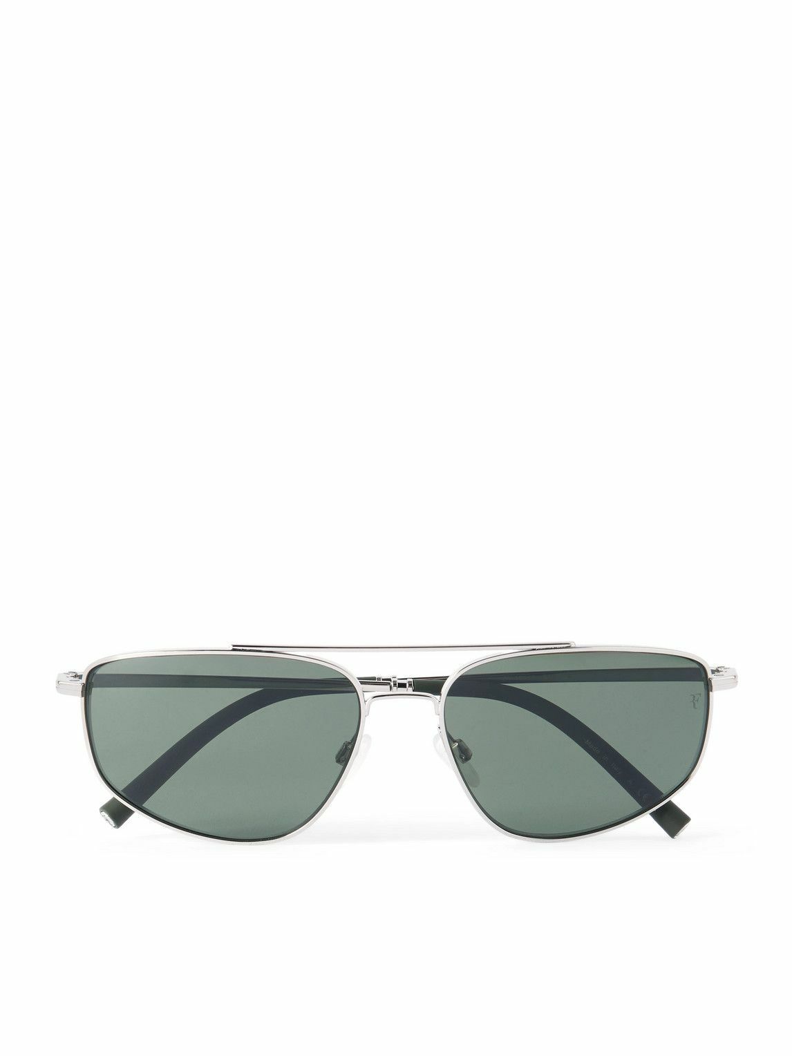 Oliver Peoples - Roger Federer R-14 Aviator-Style Gold-Tone Sunglasses ...