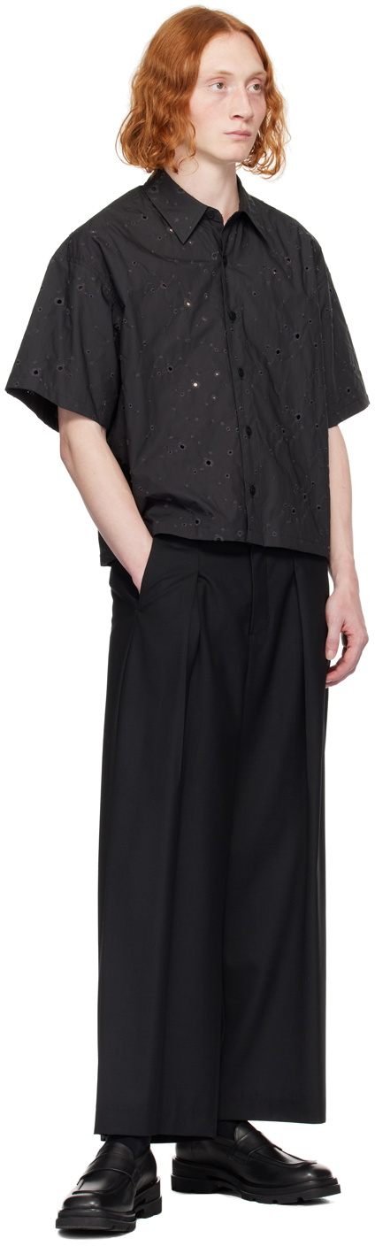 VEIN Black Tucked Shirt VEIN