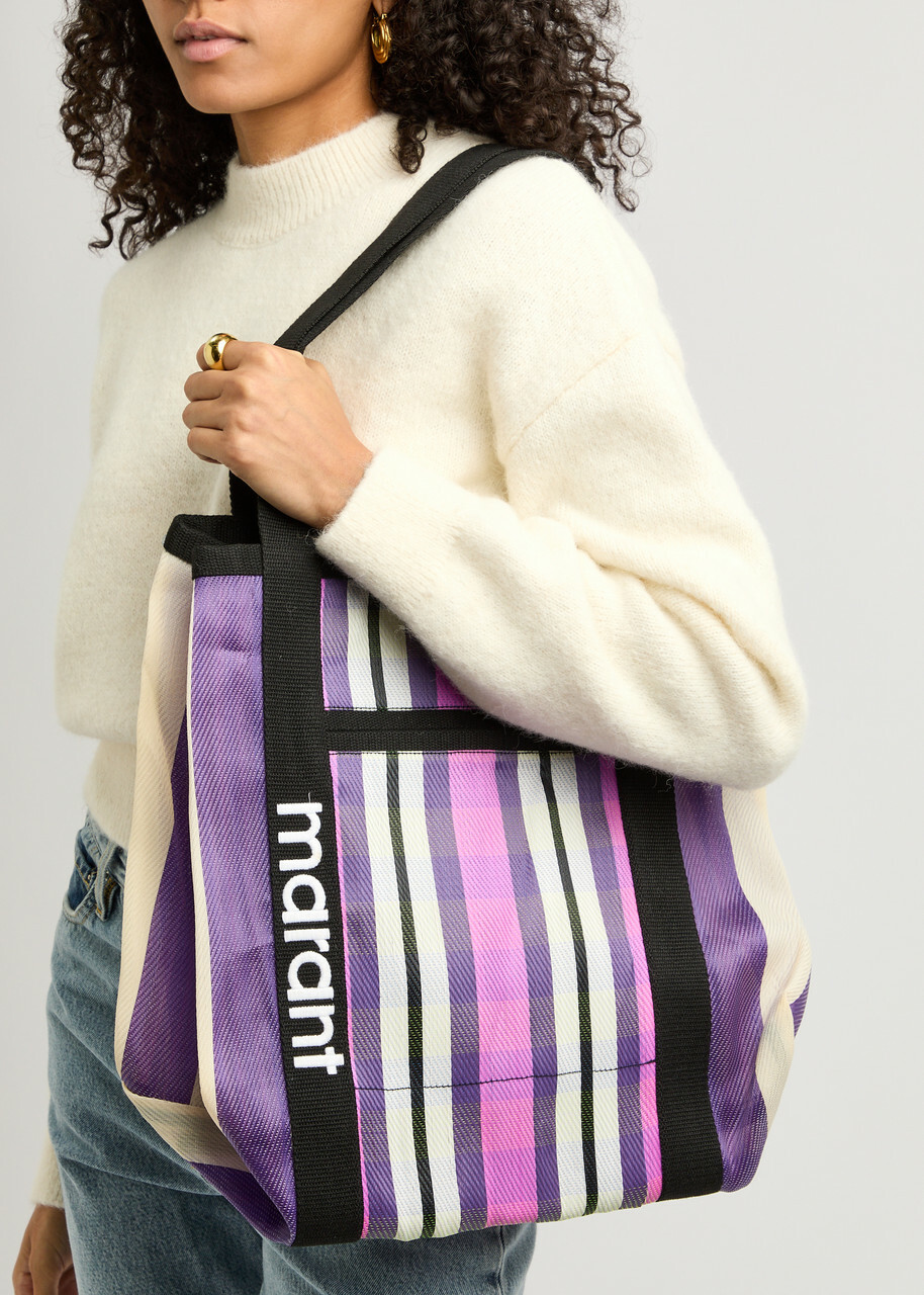Isabel Marant Darwen Checked Nylon Tote - Purple - One Size Isabel Marant