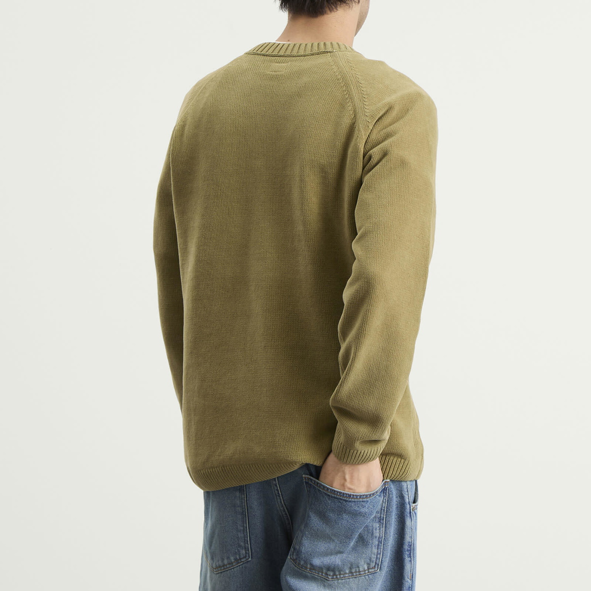 C.P. Company Men's Cotton Chenille Crewneck Lens Sweater in Dried Herb ...