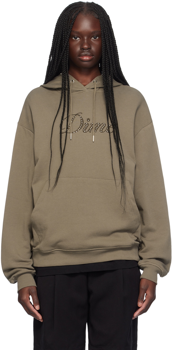Dime Taupe Cursive Hoodie Dime