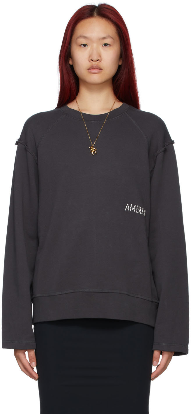 Ambush Grey Raw Edge Sweatshirt Ambush