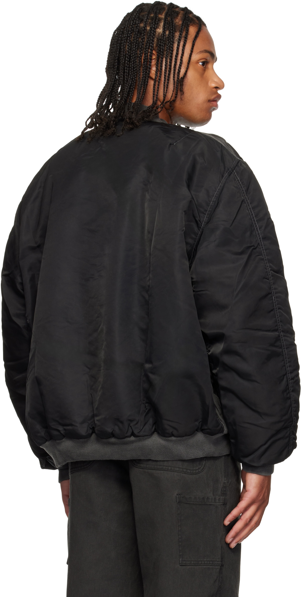 ALEXANDER DIGENOVA Black Cutout Bomber Jacket Alexander Digenova