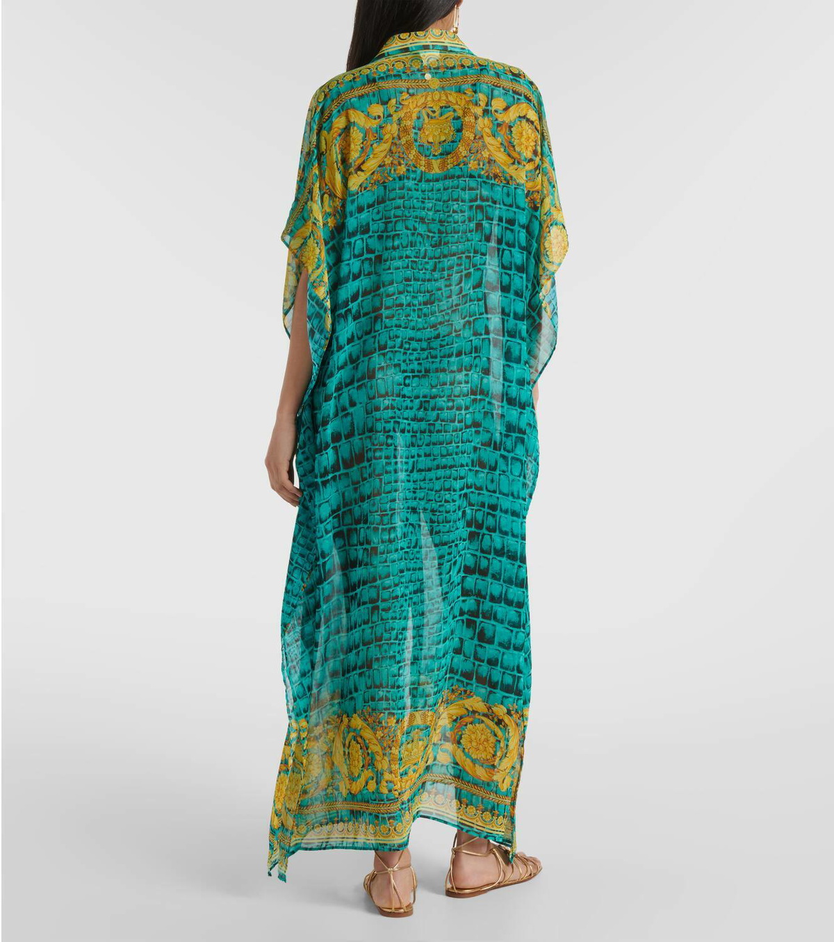 Versace Barocco chiffon beach cover-up Versace