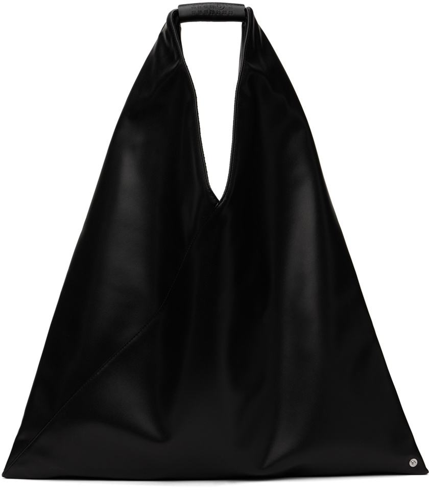 MM6 Maison Margiela Black Medium Triangle Tote MM6 Maison Margiela