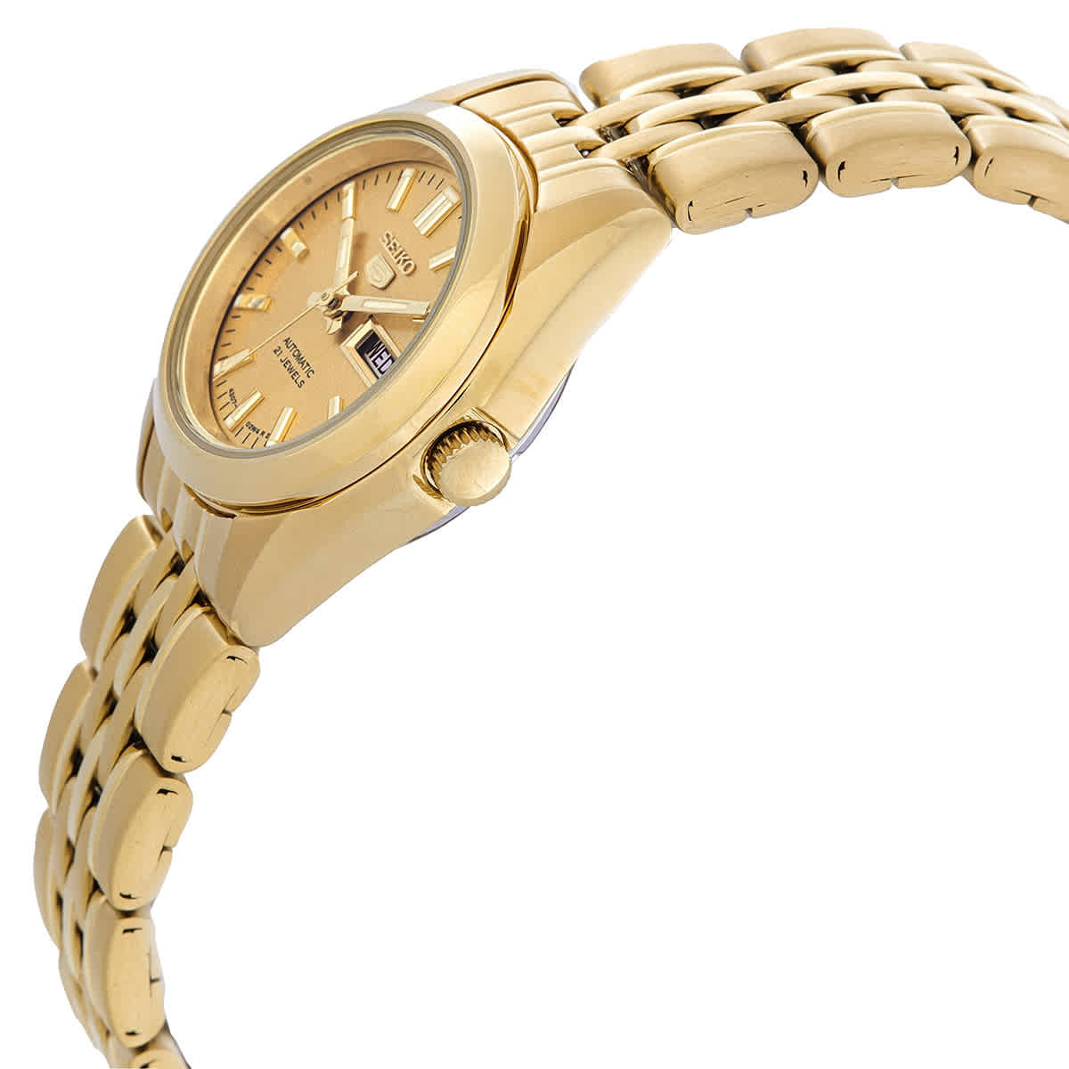 Seiko 5 Automatic Gold Dial Ladies Watch SYMA38K1 Seiko