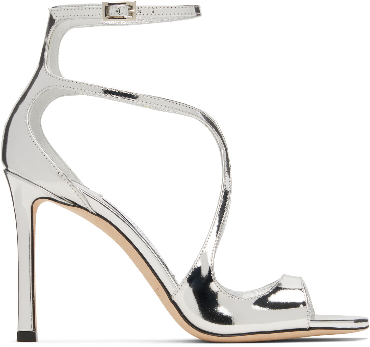 Jimmy Choo Silver Azia 95 Heeled Sandals Jimmy Choo