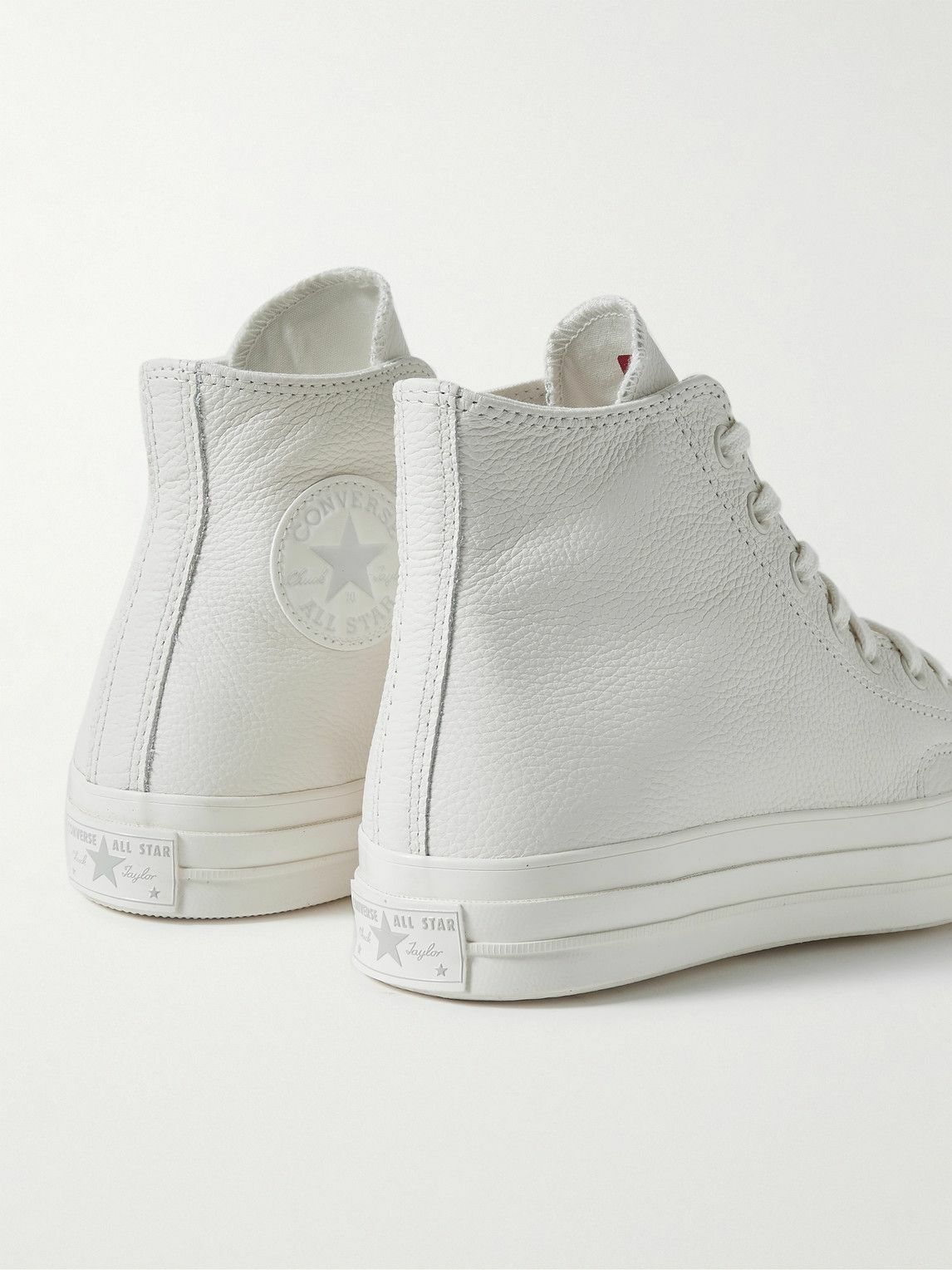 Converse - Chuck 70 Full-Grain Leather High-Top Sneakers - White Converse