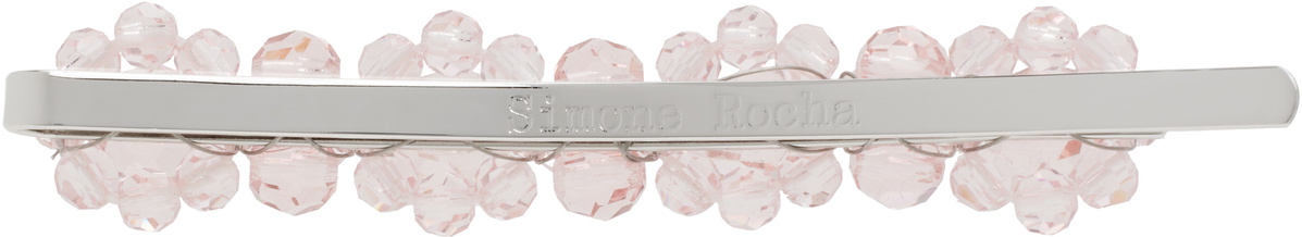Simone Rocha Silver & Pink Flower Hair Clip Simone Rocha