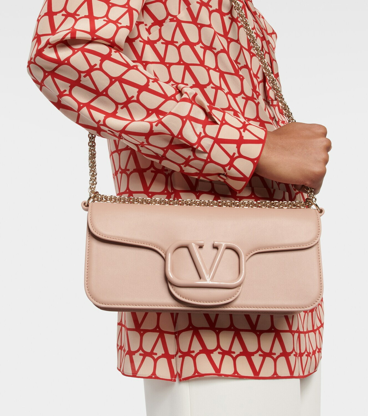 Valentino Garavani Locò leather shoulder bag Valentino Garavani