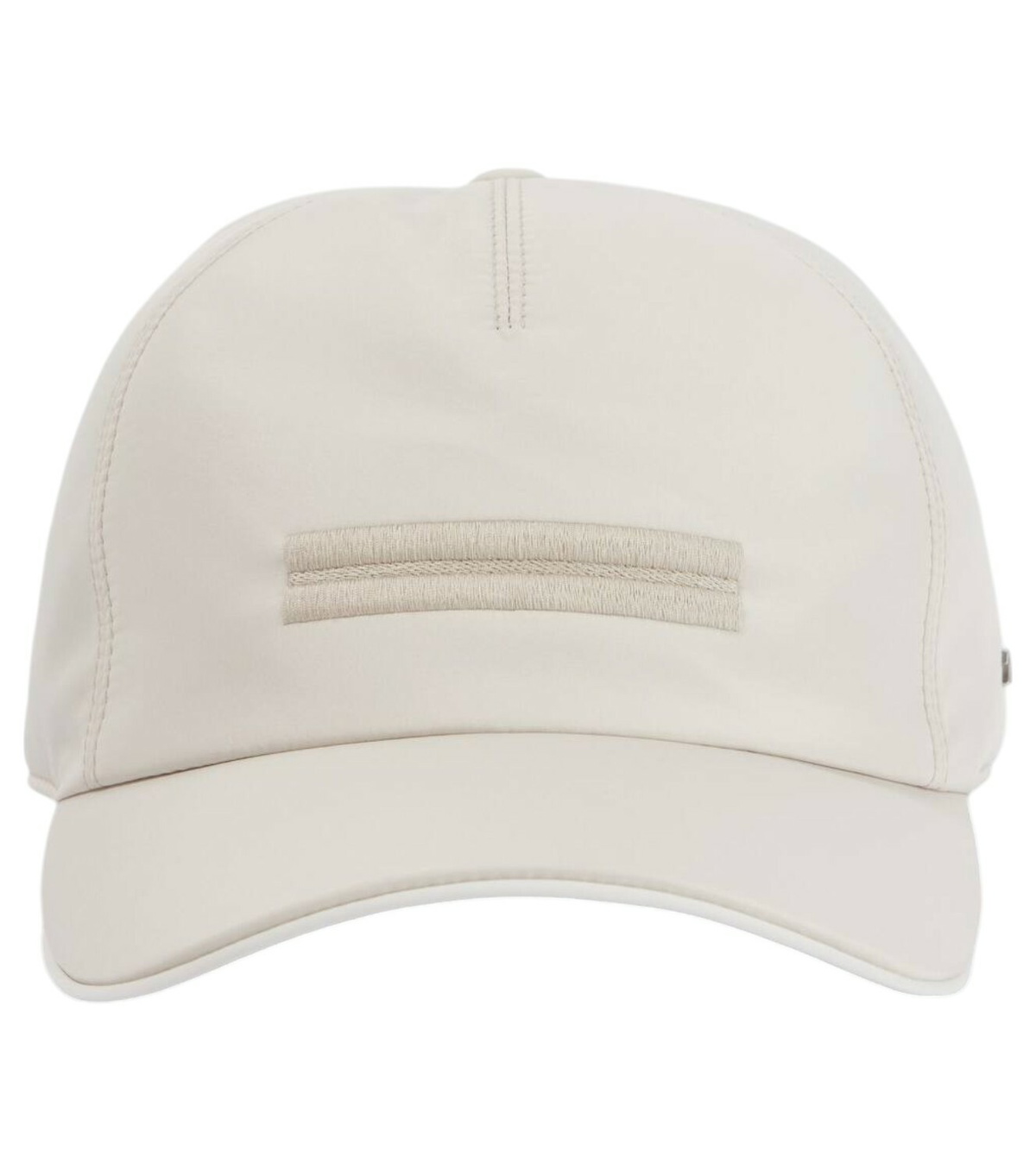 Zegna Logo leather-trimmed baseball cap Zegna
