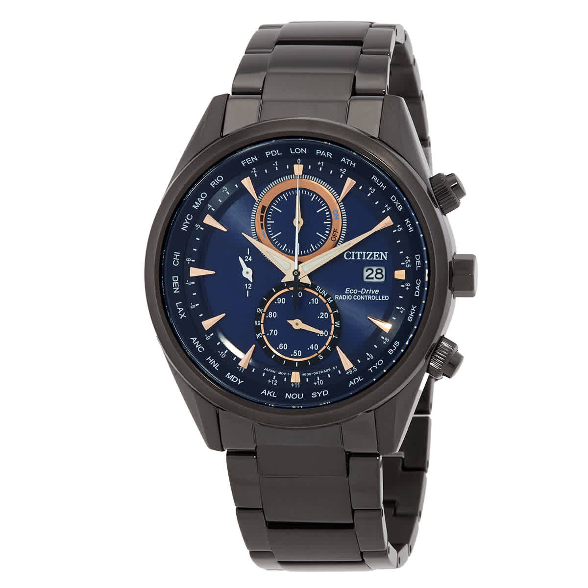 Citizen Radio-Controlled Perpetual Chronograph Blue Dial Mens Watch ...
