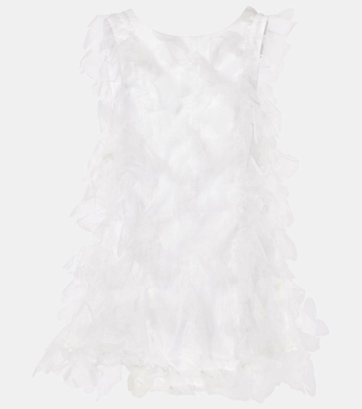 Susan Fang Floral-appliqué tulle minidress Susan Fang