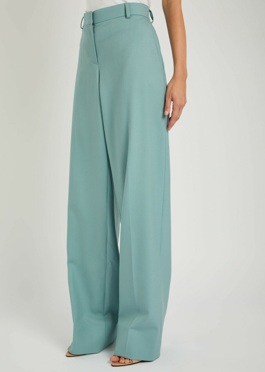Stella Mccartney Wool Trousers Light Blue Stella McCartney
