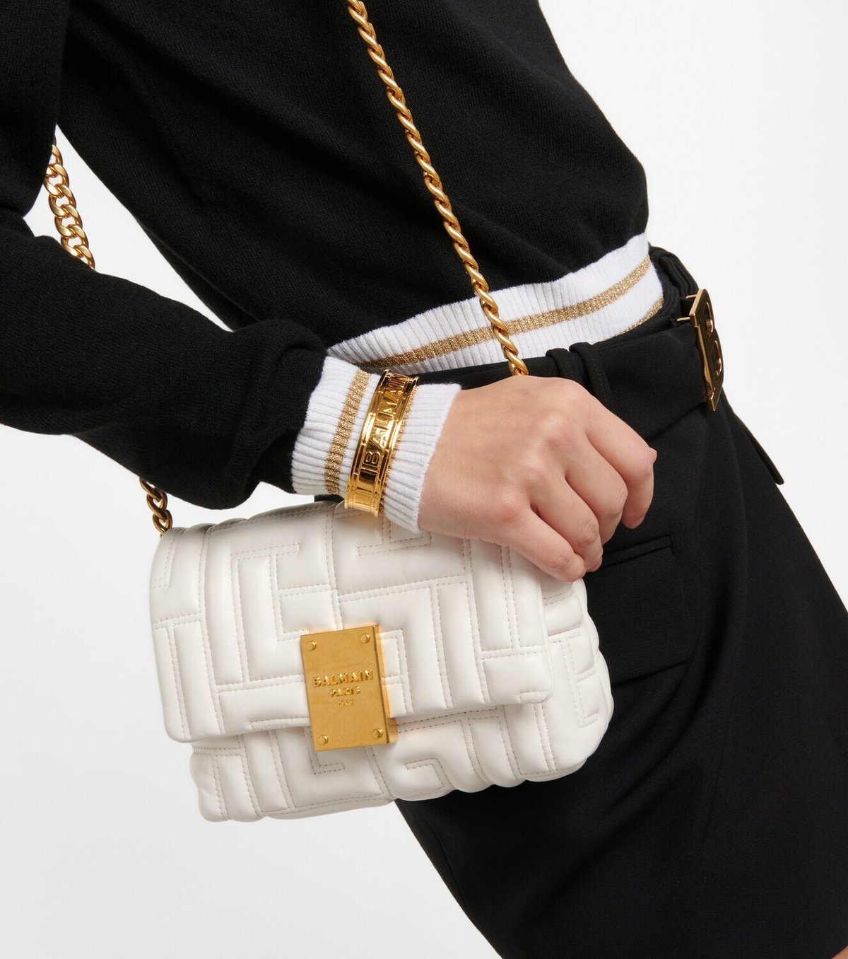 Balmain - 1945 Mini leather shoulder bag Balmain