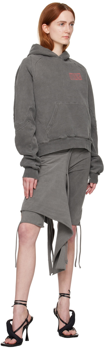Ottolinger Gray Multiline Hoodie Ottolinger