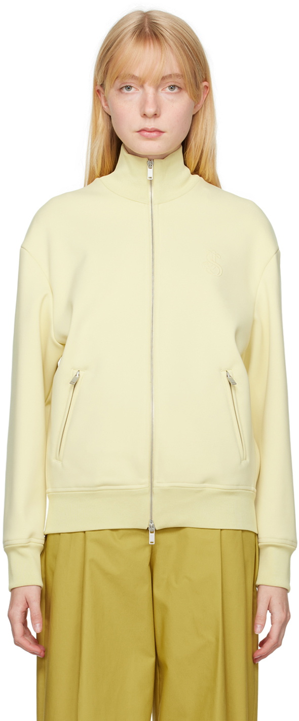 Jil Sander Yellow Embroidered Bomber Jacket Jil Sander