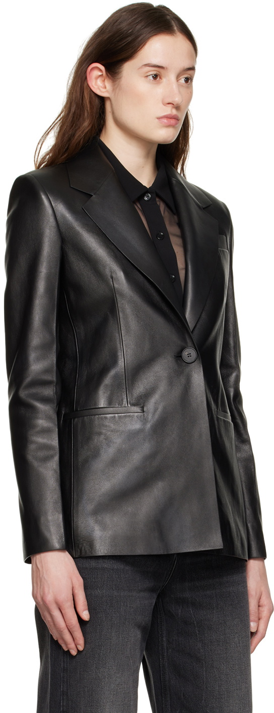 Givenchy Black Single-Button Leather Jacket Givenchy