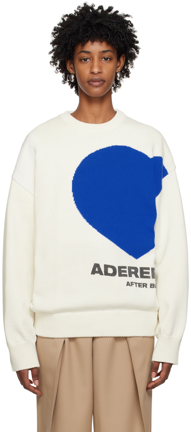 ADER error White Twin Heart Sweater ADER error
