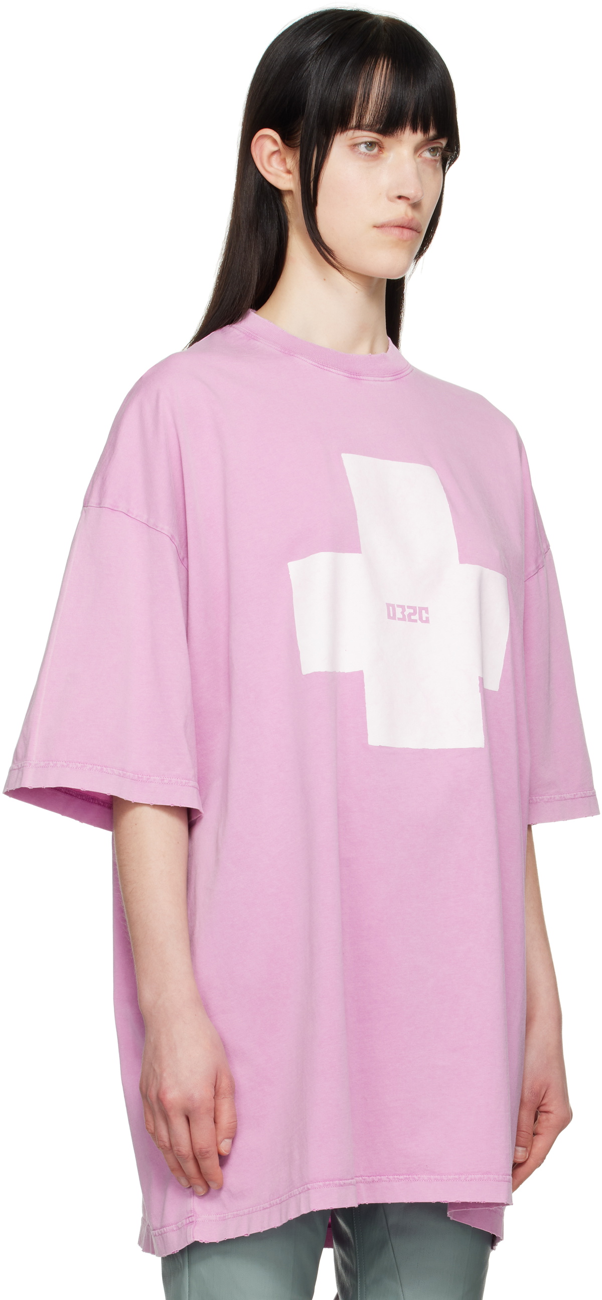 032c Pink Point Zero Oversized T-Shirt 032c