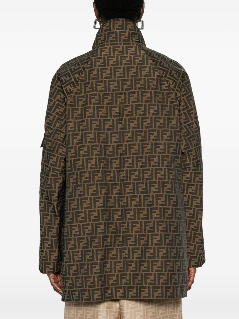 FENDI FF Canvas Short Coat Fendi