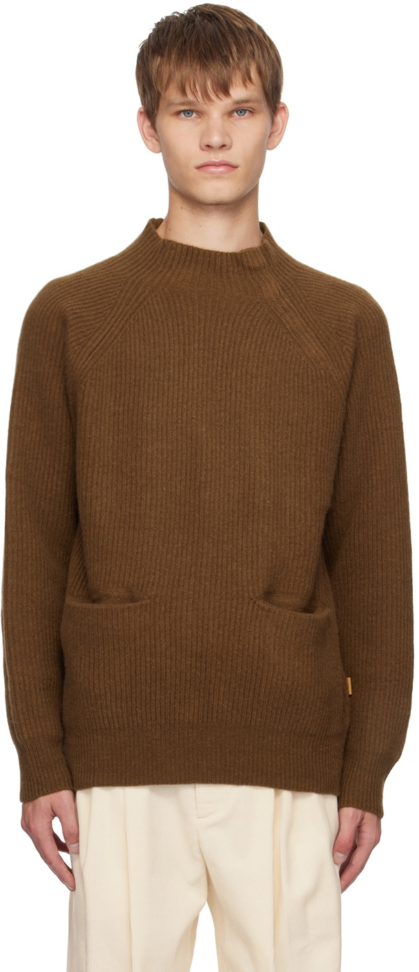 LE17SEPTEMBRE Brown Asymmetrical Sweater LE17SEPTEMBRE
